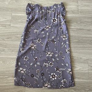 LOFT | Dresses | Nwt Loft Floral Ruffle Sleeve Shift Dress | Poshmark